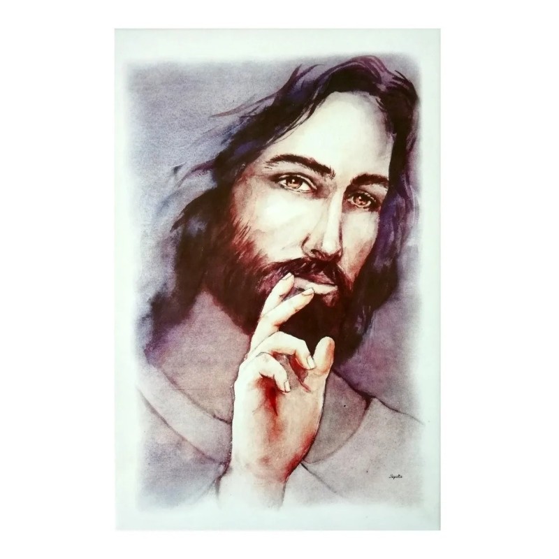 Divino Rostro De Jesús Bendiciendo 20x30 cm - Sigalta Tamaño 20x30 cm