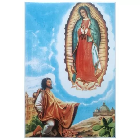 Juan Diego y Virgen de Guadalupe Imagen en azulejo 20x30cm - Miraflores ...
